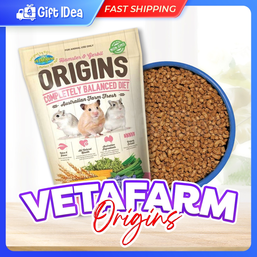 Vetafarm Origins Hamster & Gerbil Blueberry Food Completely Balanced ...