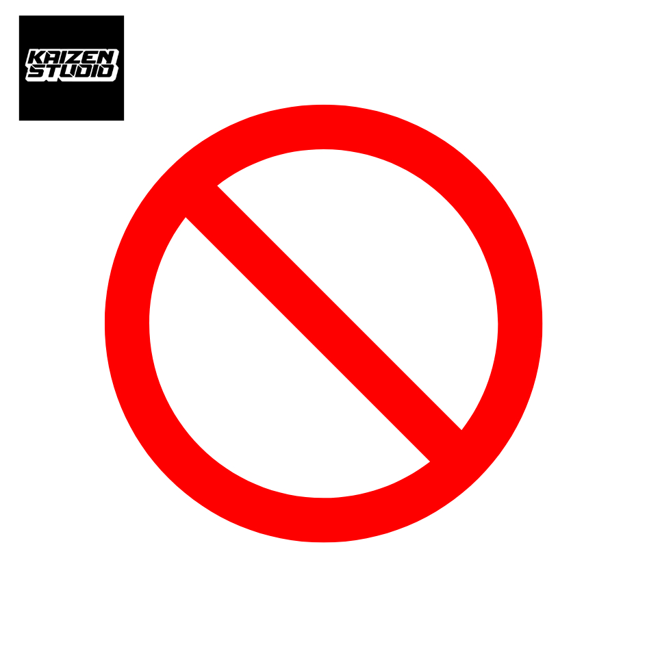 KAIZEN STUDIO No entry Dilarang masuk kedai shop window door sign ...