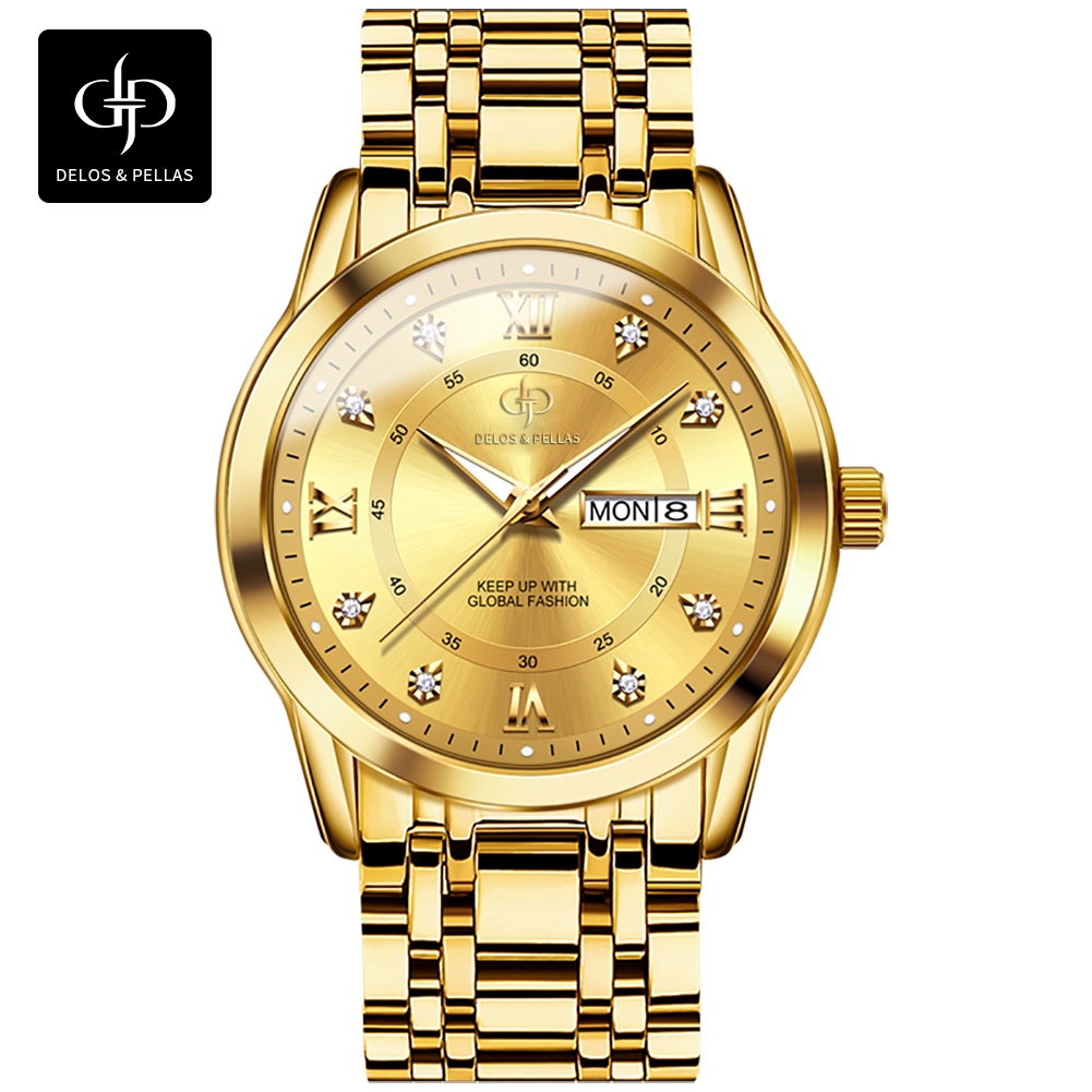 DELOS & PALLAS Multifunction Quartz Business Waterproof Men's Watch ...
