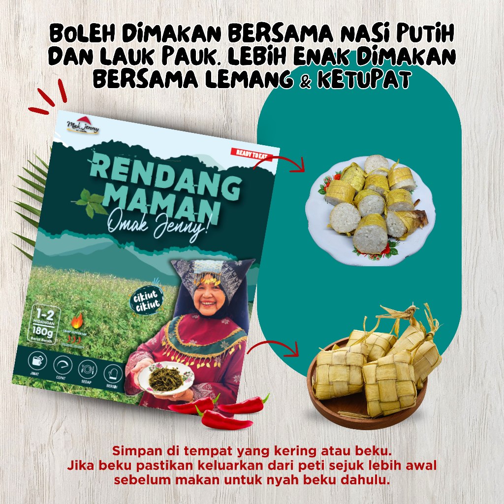 NEW!! TERBARU RENDANG MAMAN ORIGINAL OMAK JENNY MAK JENNY | Shopee Malaysia