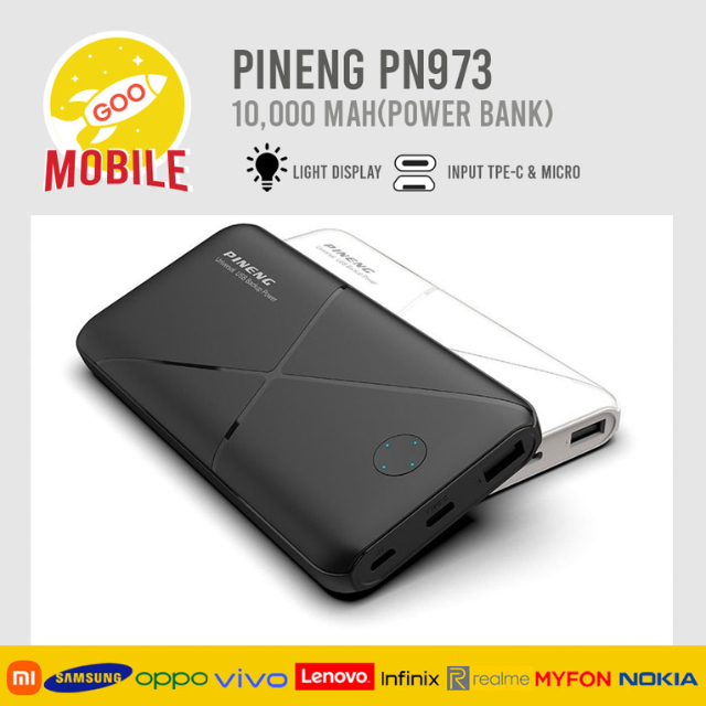 [ORIGINAL] PINENG PN973 Powerbank - 10,000 mAh, 2 Input (Micro USB ...