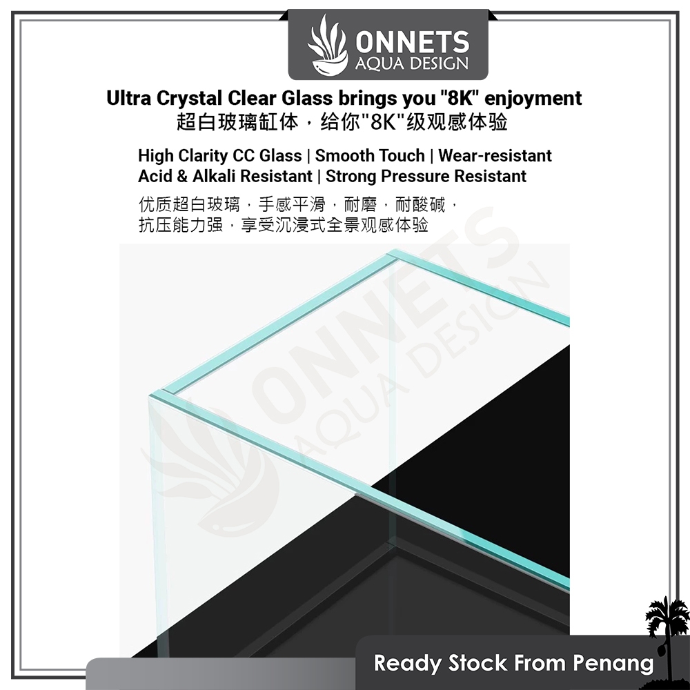 2ft 3ft 4ft Ultra Crystal Clear CC Aquarium Planted Aquascaping Marine ...
