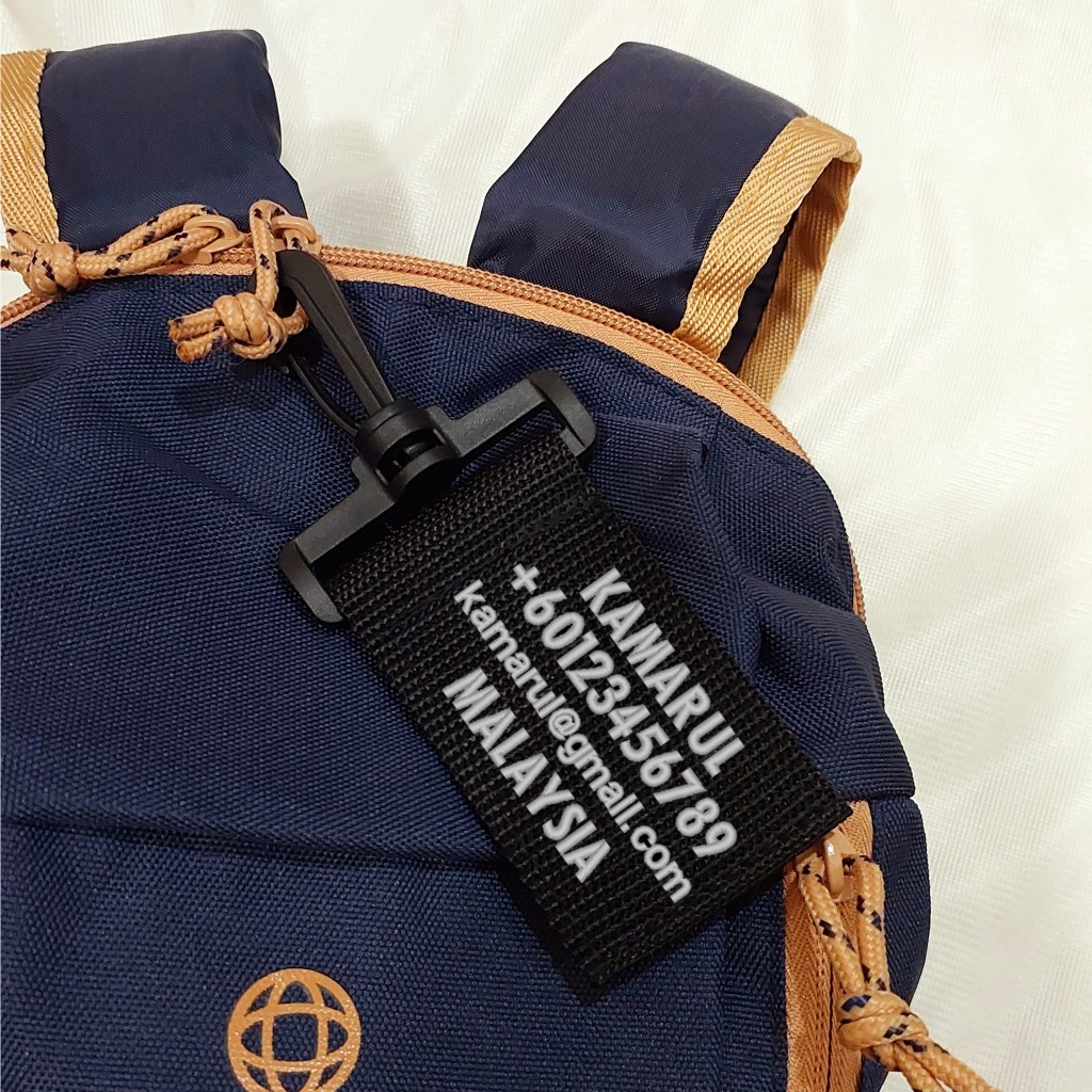 Black Bag Tag for Haji Umrah Travel School with Swivel Hook | Shopee ...
