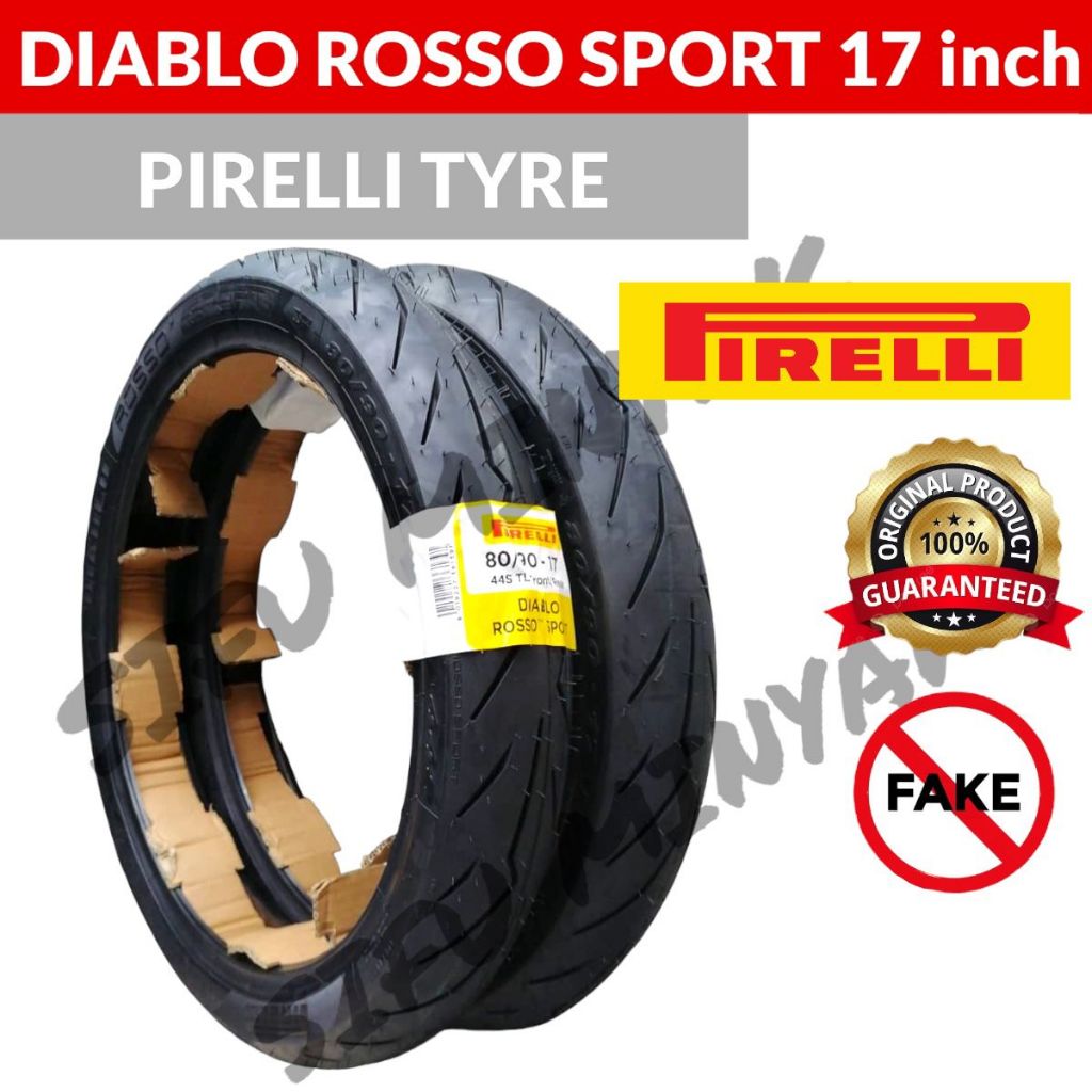 2024 PIRELLI DIABLO ROSSO SPORT 17INCH TYRE TIRE MOTORCYCLE TAYAR ...