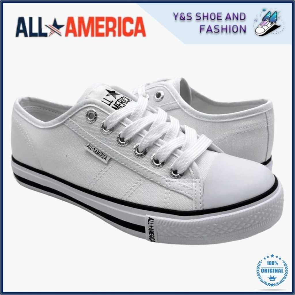 (BEST PRICE) All America White Unisex School Shoe 2337 | Kasut Sekolah ...