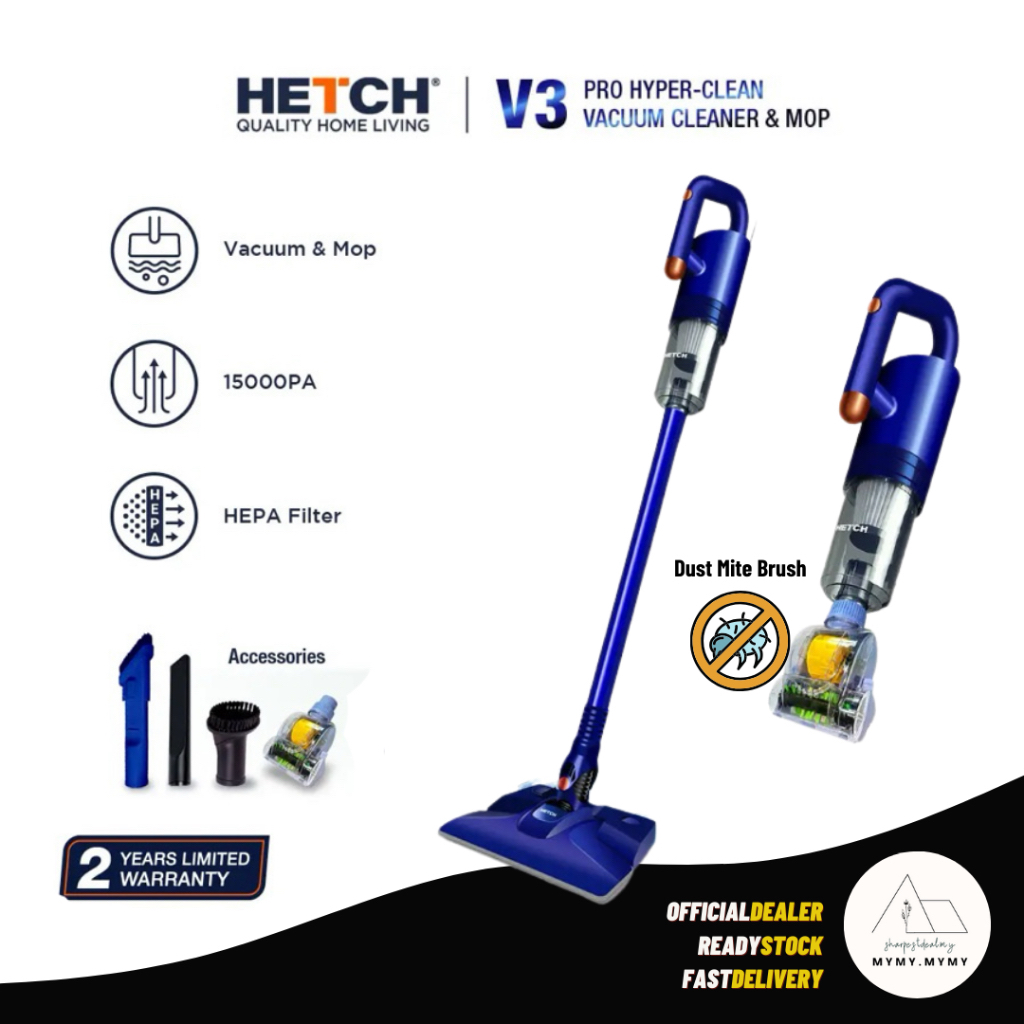 [V3 Pro] HETCH Vakum & Mop | Hetch Hyper-Clean Vacuum & Mop | Bed Mite ...