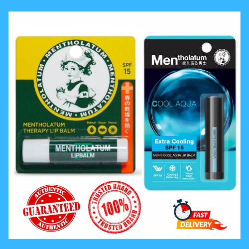 Mentholatum Therapy/Men's Cool Aqua Lip Balm SPF15 | Shopee Malaysia