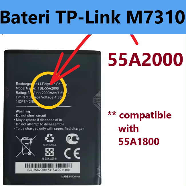Mifi TP-LINK 55A2000 M5250 M5350 M7200 M7300 M7310 M7350 M7650 TR761 ...