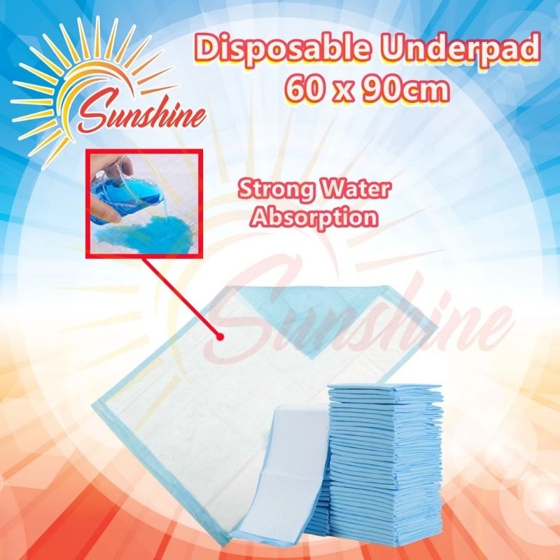 Hospital Disposable Underpad 75X75cm ( 4 Layer -1 Pack 10 ) | Shopee ...