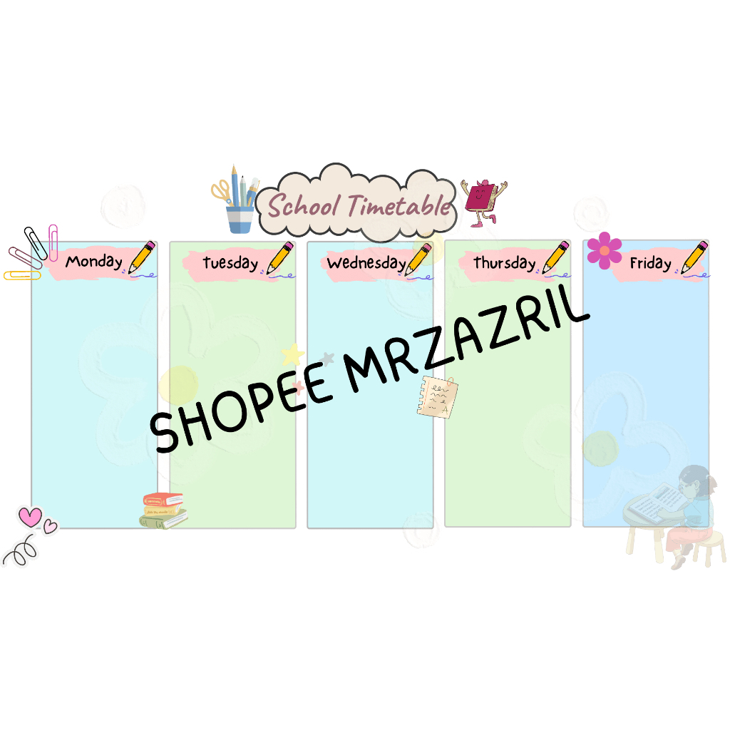 PC Desktop Wallpaper School Timetable | Shopee Malaysia