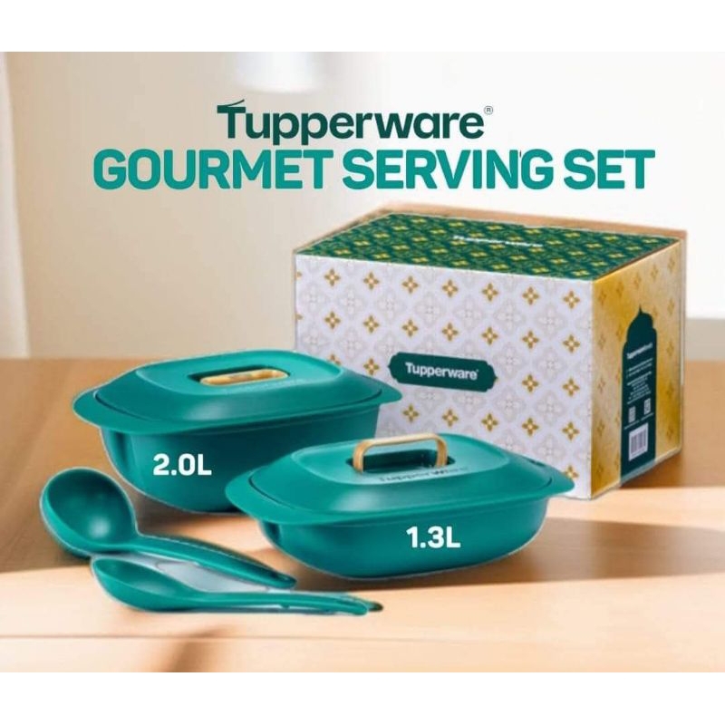 Tupperware Gourmet Serving Set Bekas Hidang dan Senduk | Shopee Malaysia