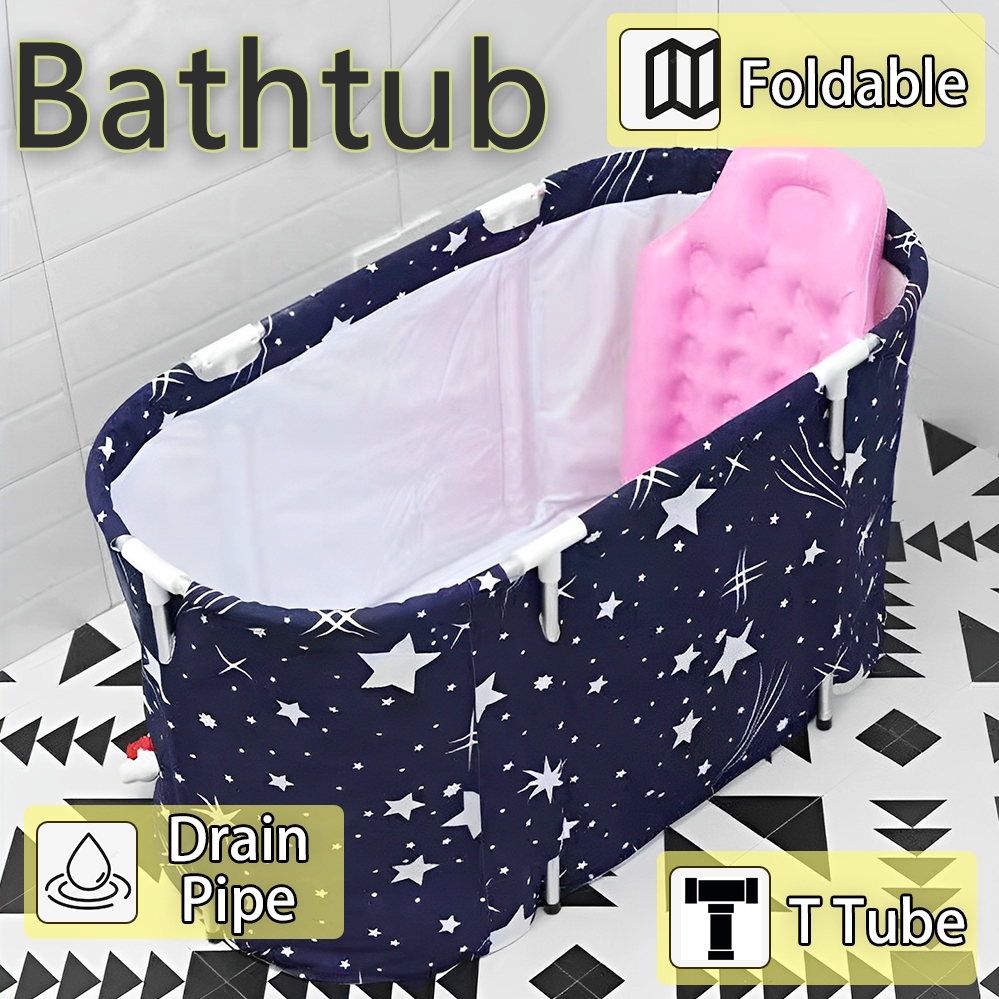 120CM BathTub Foldable Tab Mandi Dewasa Baby Lipat Mudah Alih Water Tub ...