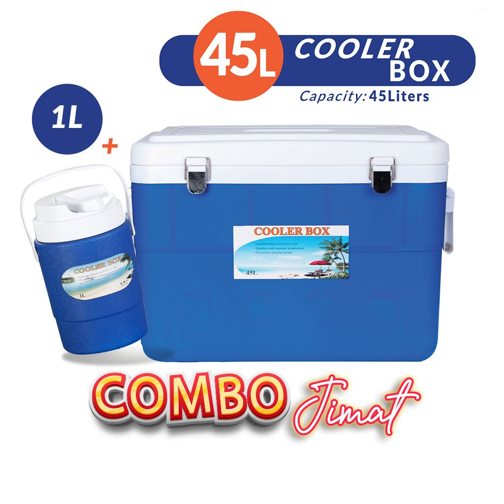 27L 45L Big Cooler Ice Box Heavy Duty Storage Portable Cold Box Icebox ...