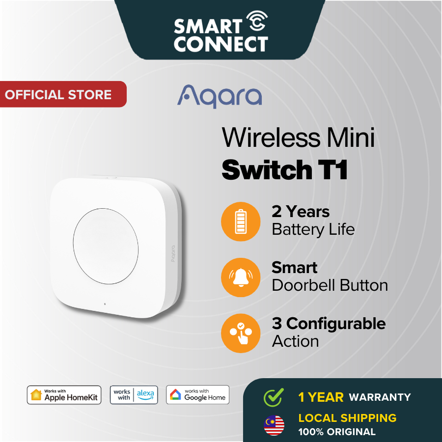 Aqara Wireless Mini Switch T1 One Button Control App Control Smart Home ...