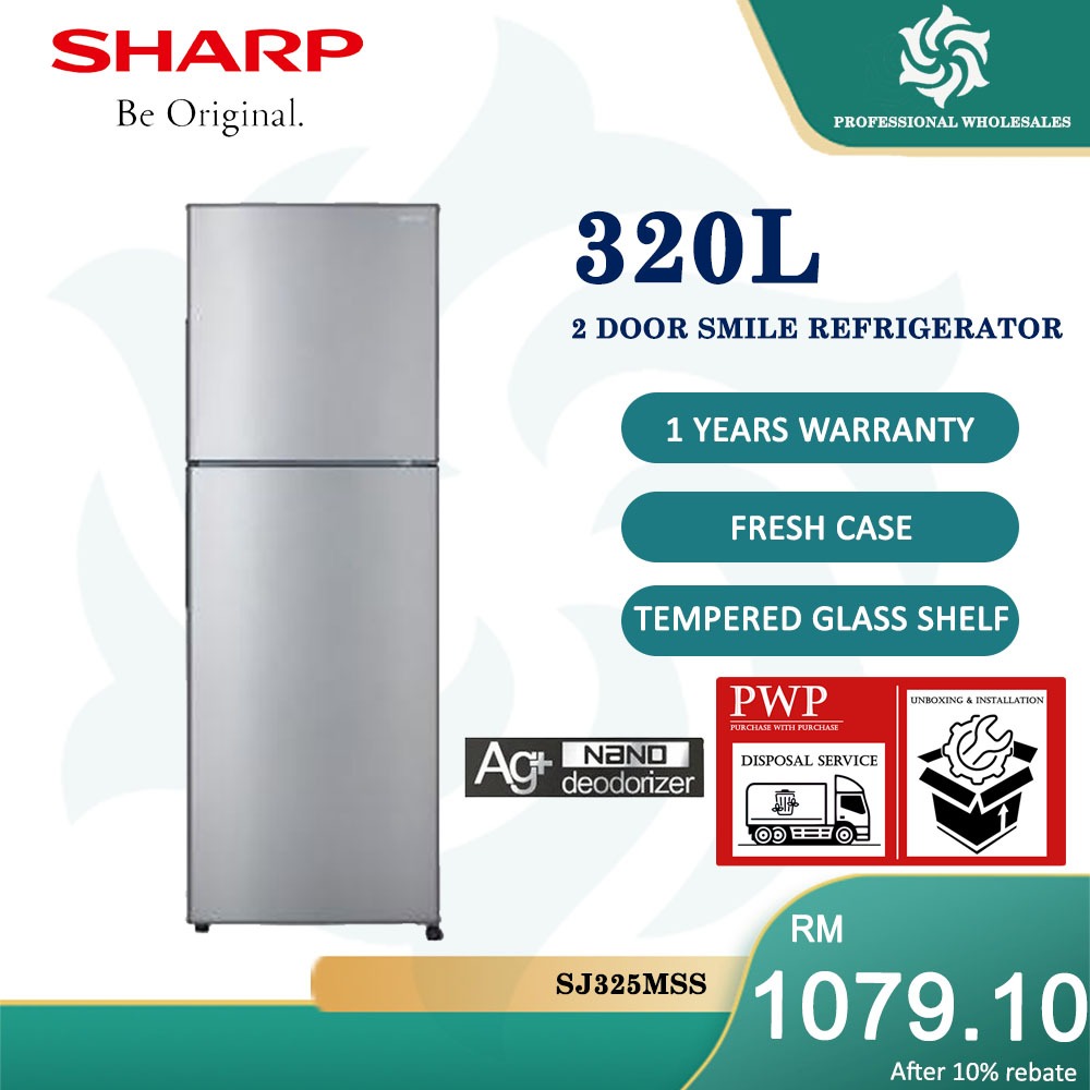 【LOWEST PRICE】SHARP FRIDGE 280L / 320L / 380L/ 410L/ 440L J TECH-INVERTER REFRIGERATOR PETI ...