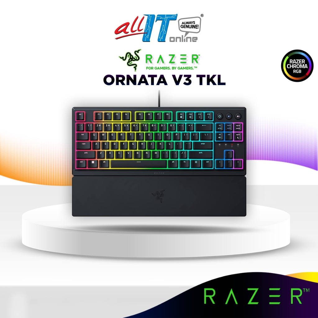 Razer Ornata V3 Tenkeyless / TKL Low-Profile Gaming Mechanical Membrane ...