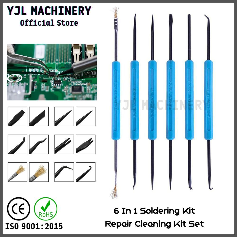 6 In 1 Desoldering Tools Soldering Kit Printed Circuit Board Repair Set ...