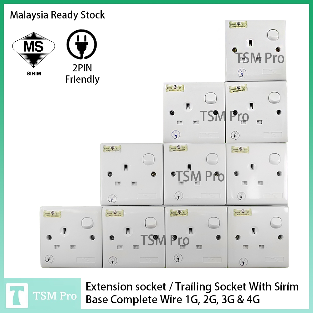 Extension socket / Trailing Socket Base Complete 1G, 2G, 3G & 4G with ...