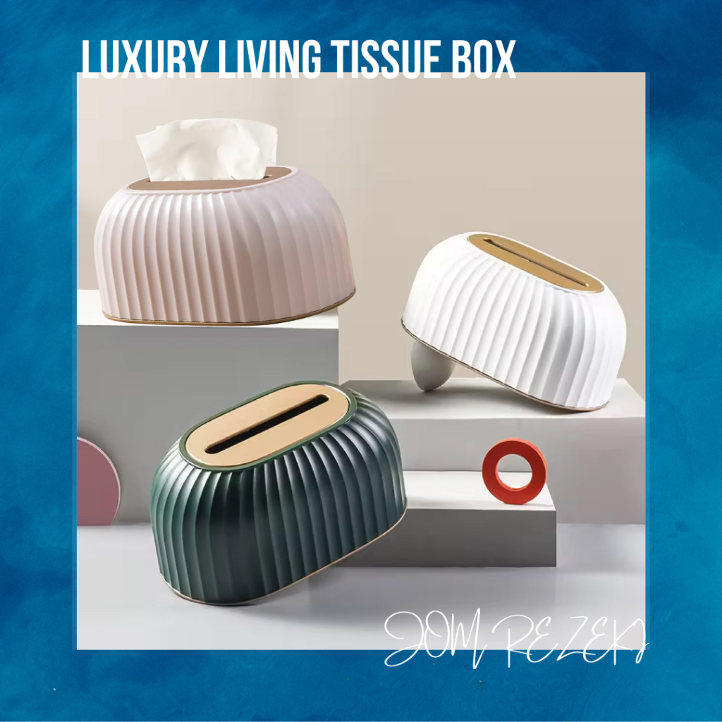JOM Tissue Box Holder Tissue Holder Toilet Tissue Holder Kotak Tisu ...