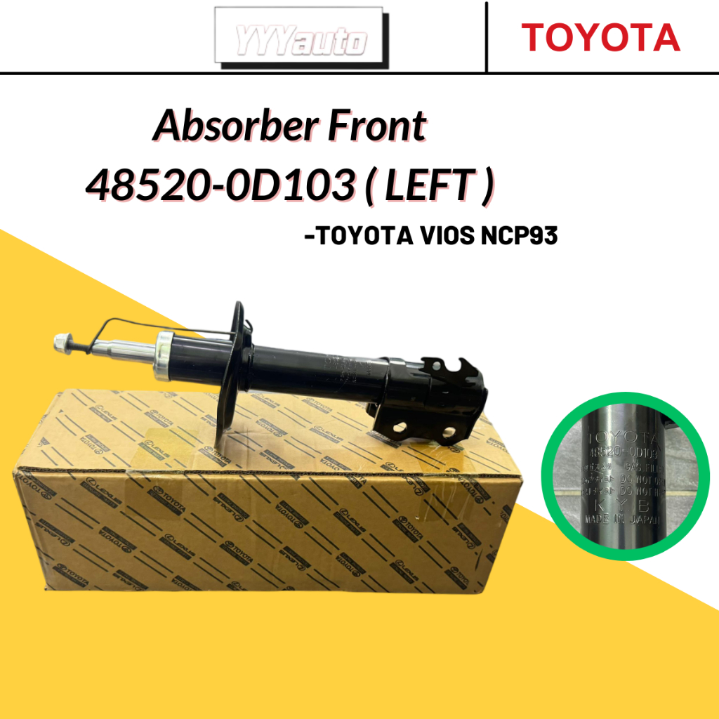 TOYOTA FRONT ABSORBER DEPAN TOYOTA VIOS NCP93 2008-2013 RIGHT 48510 ...