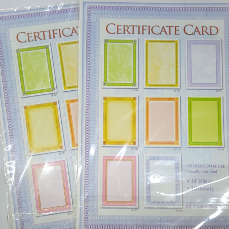 Certificate Card (A4 Size) | Shopee Malaysia