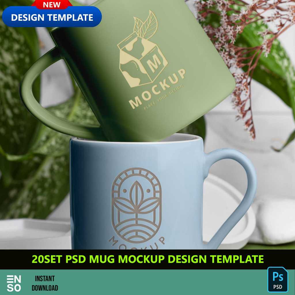 20-Set PSD Mug Mockup Design Template | PHOTOSHOP Mockup Files (SW462 ...