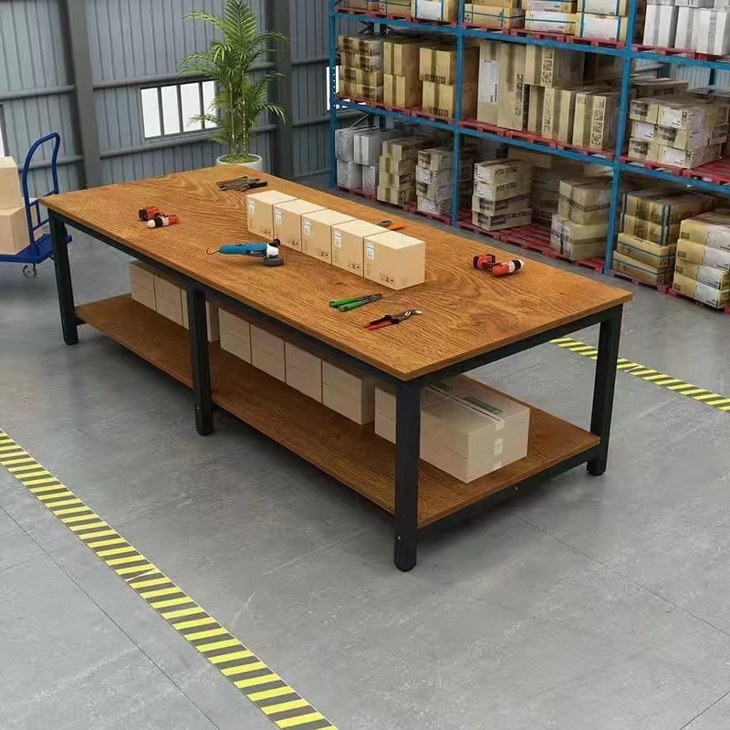 double-deckWorkbench,Meeting table, cutting table, warehouse packaging ...