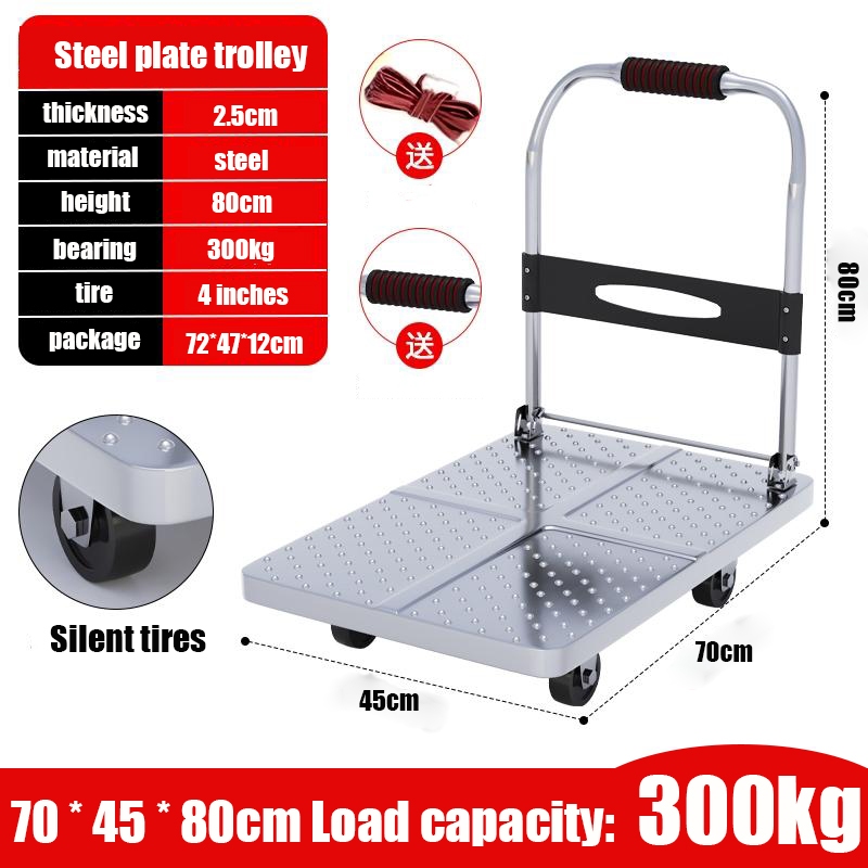 Trolley with Wheel Heavy Duty Troli Letak Barang Foldable Hand Truck ...