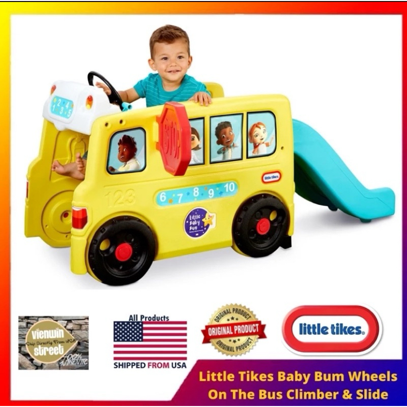 Little Tikes Baby Bum Wheels On The Bus Climber & Slide (Cocomelon Bus with slide) | Shopee Malaysia