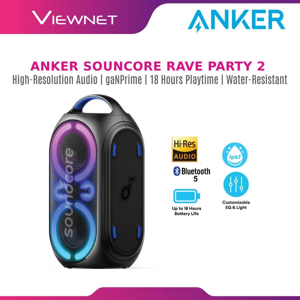 Anker Soundcore Rave Party 2 Portable Speaker | Shopee Malaysia