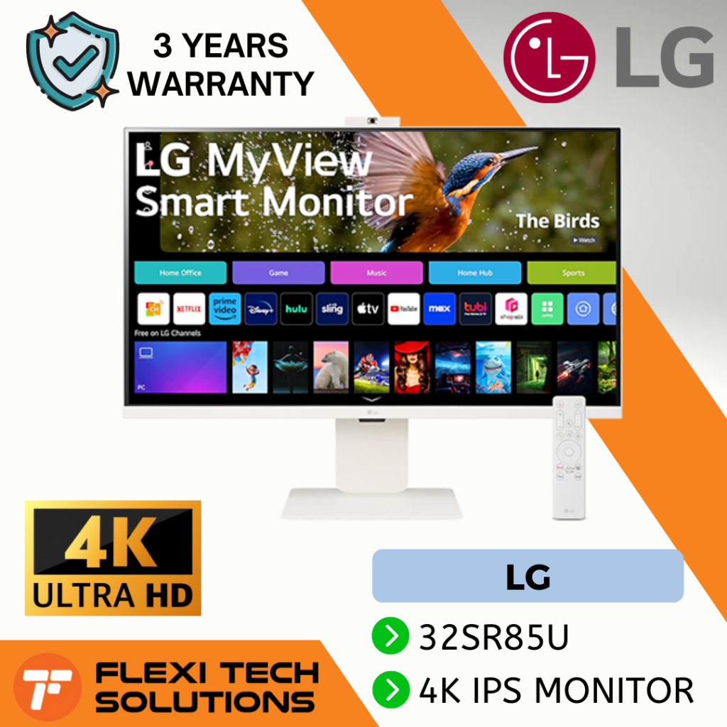 Flexi Tech LG 32" MyView 32SR85U 4K UHD IPS Smart Monitor - White ...
