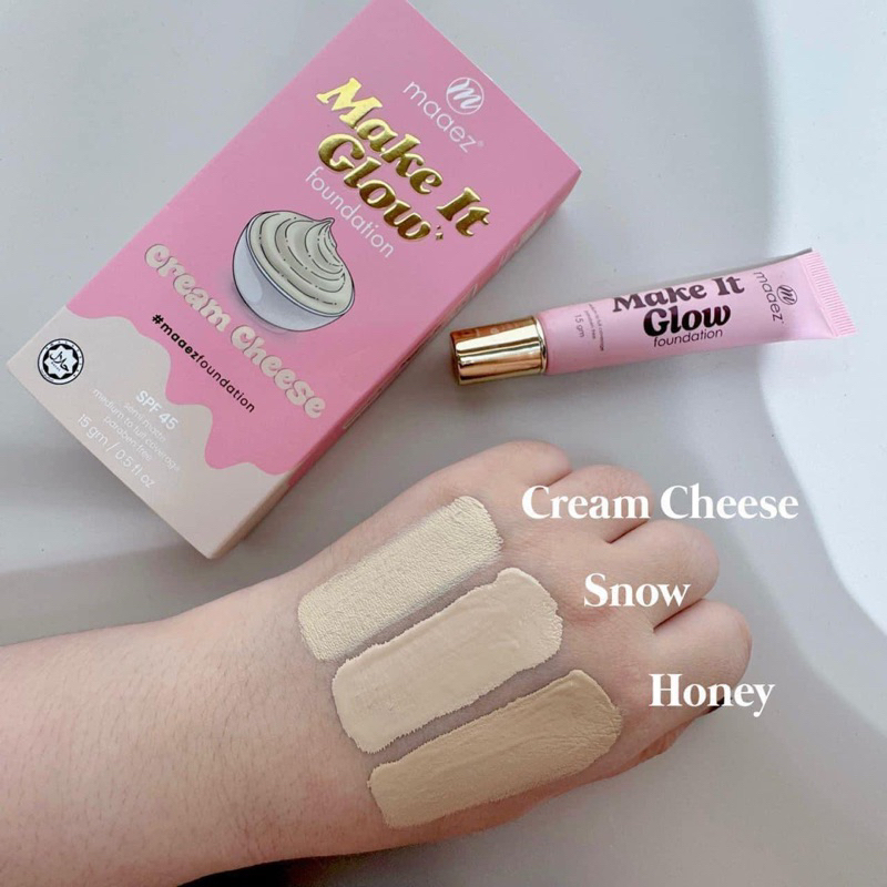 Original HQ Maaez Foundation Make It Glow by Maaez Cosmetics 15g ...