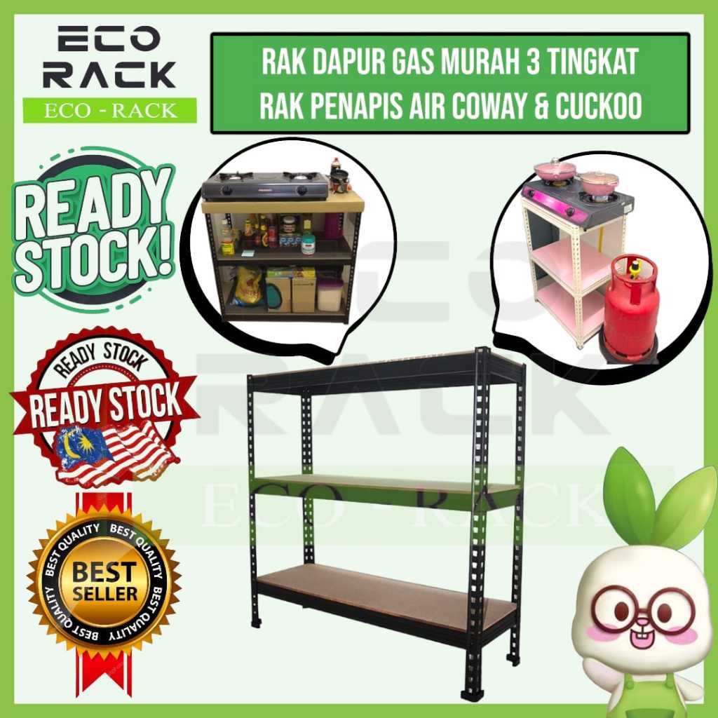 RAK DAPUR GAS CUTE SIZE 3 TINGKAT , RAK PENAPIS AIR CUCKOO / COWAY , 3 ...