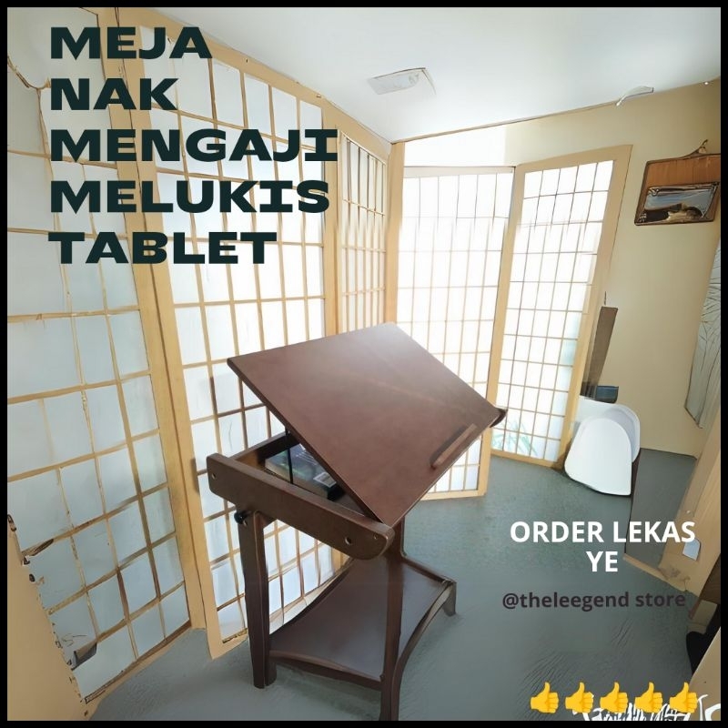 Meja Kayu mengaji meja melukis meja study table | Shopee Malaysia