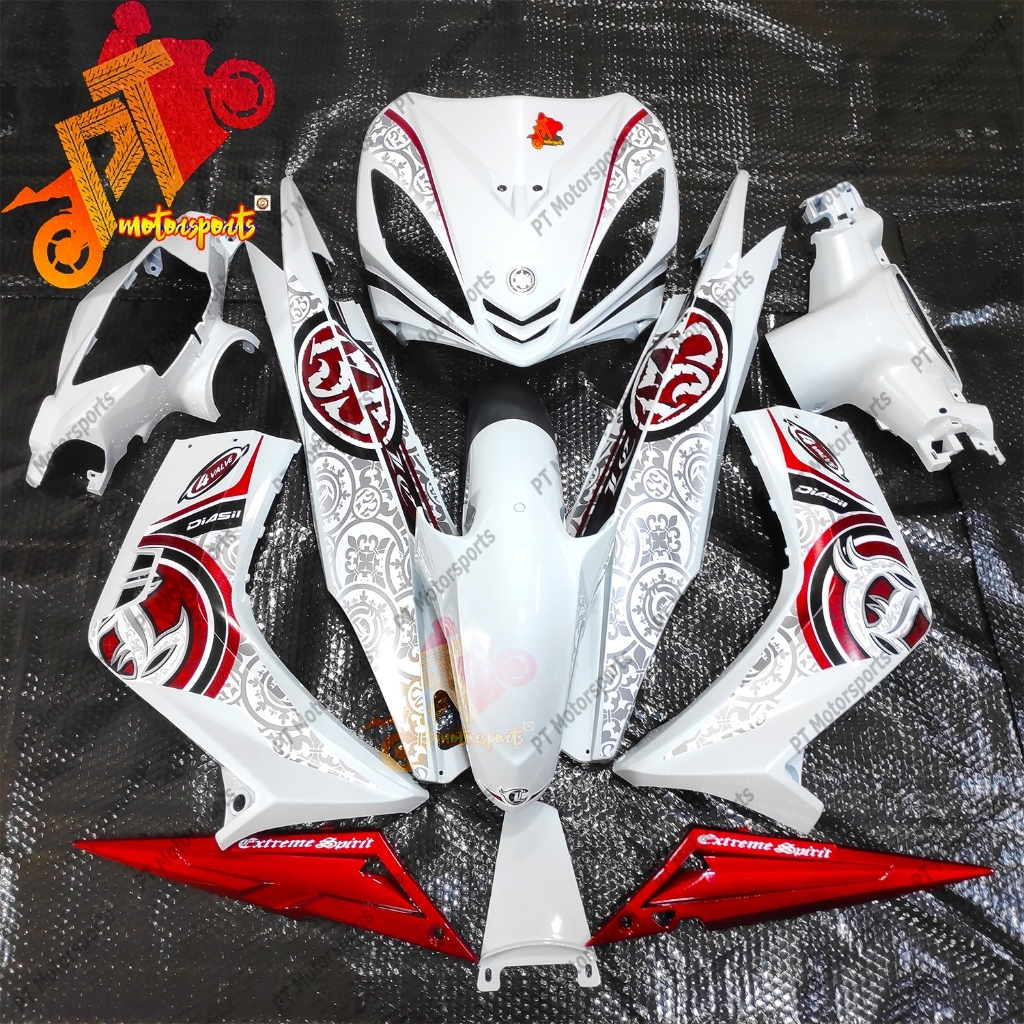 COVERSET YAMAHA LC 135 V1 V2 V3 V4 V5 V6 V7 DESIGN BATIK EDITION ...