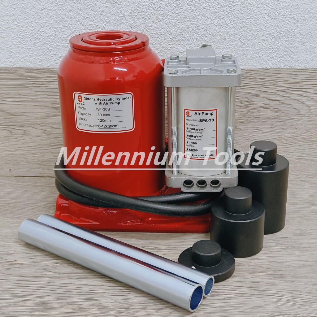SUNRUN Air Bottle Jack Hydraulic Cylinder With Air Pump 30Ton Taiwan ...