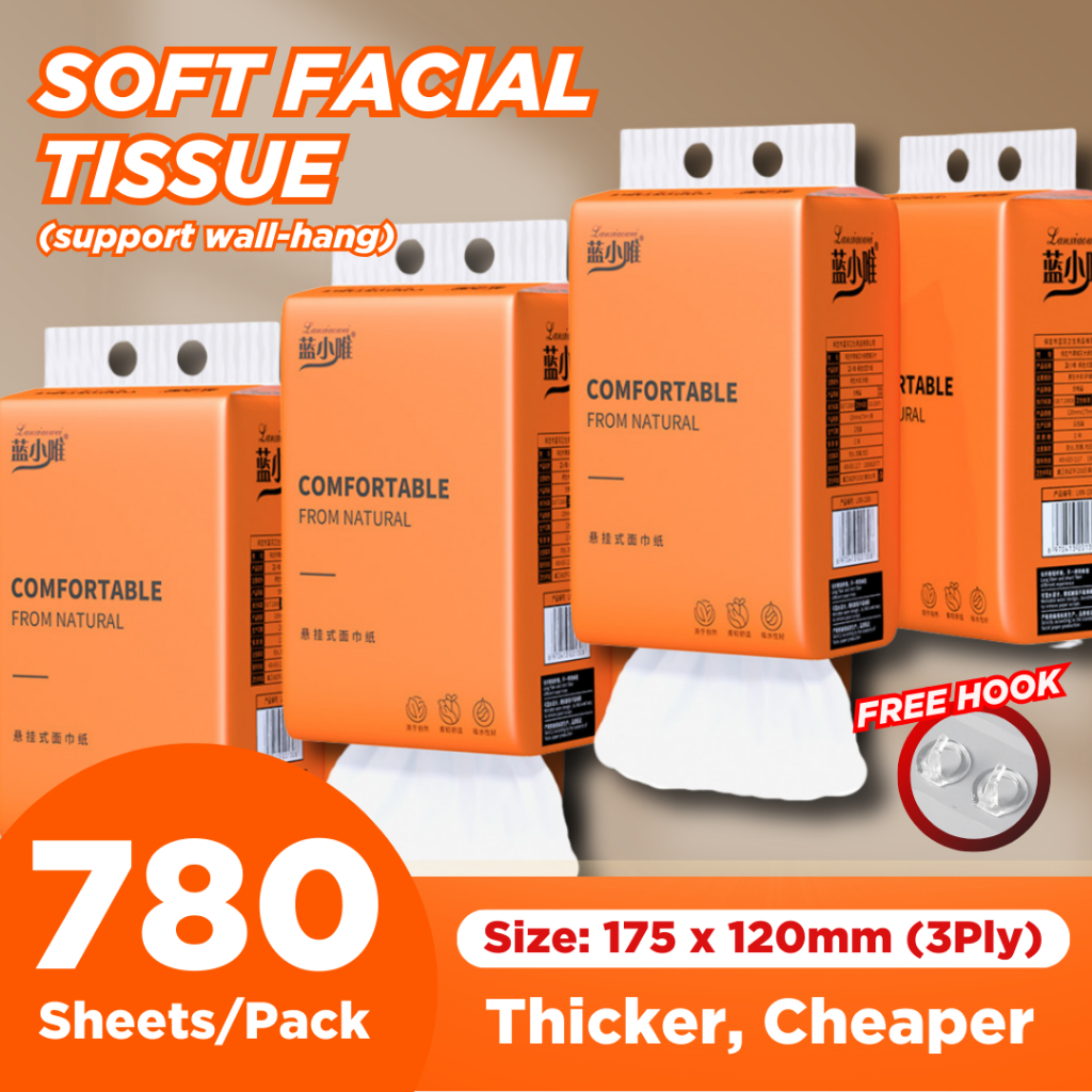 Soft Facial Tissue Wall-Hanging Tissue Tisu Tebal Medium Thick Tissue ...