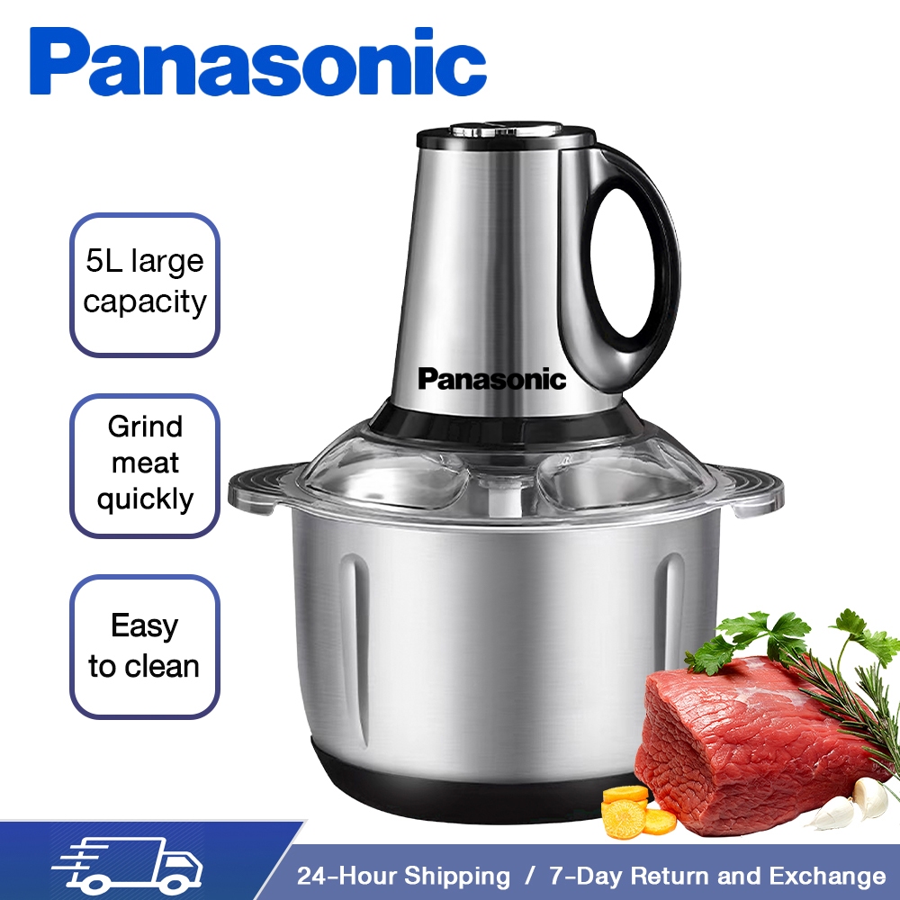 Panasonic Meat Grinder 5L Chopper Blender Heavy Duty Pengisar Daging Chopper Stainless Steel ...