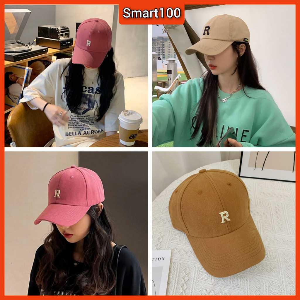 Casual Baseball Cap Design R Cap Adjustable Unisex Fashion Korea Style ...