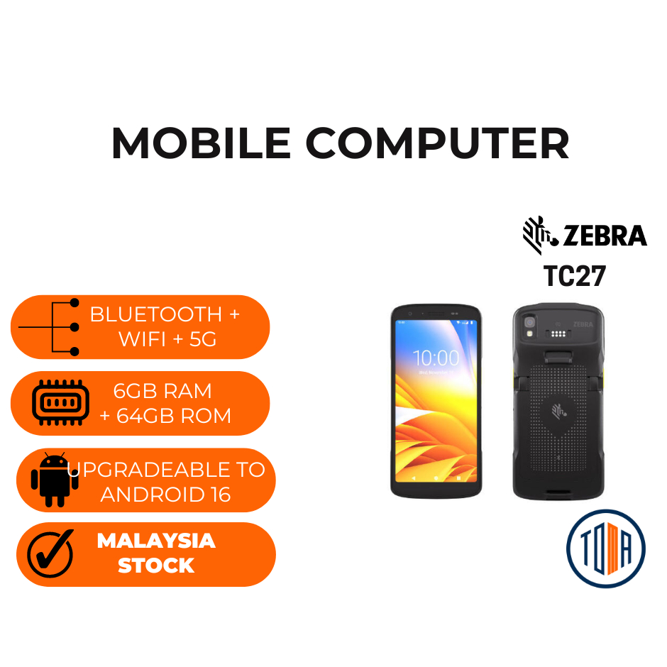 Zebra TC22 TC27 Portable Android Mobile Computer 6GB+64GB Android 16 5G ...