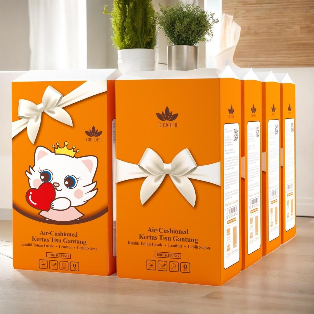 Dinomi 6 Packs Cute tissue Hanging Tissue Whole Box 4-Ply 1000 Sheets ...
