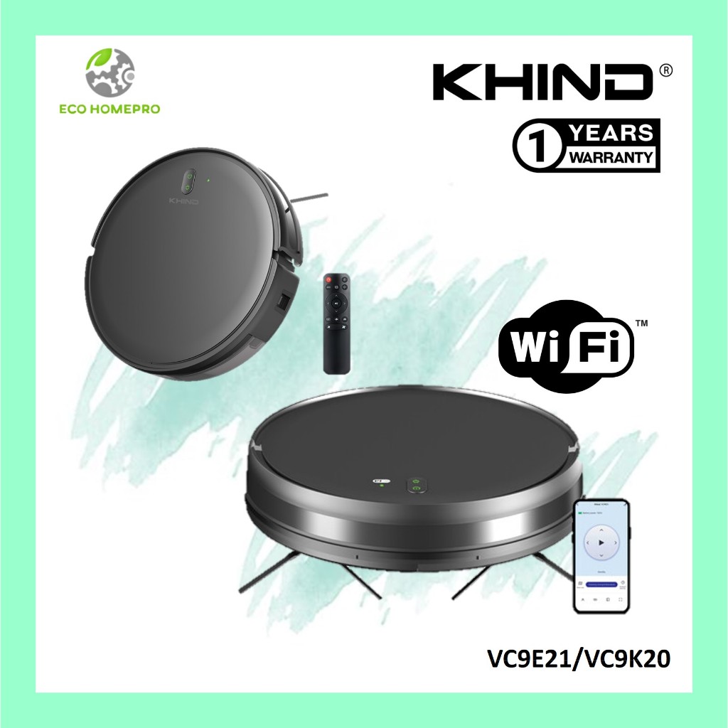 KHIND Robotic Vacuum VC9K20 / VC9E21 (Black) | Shopee Malaysia