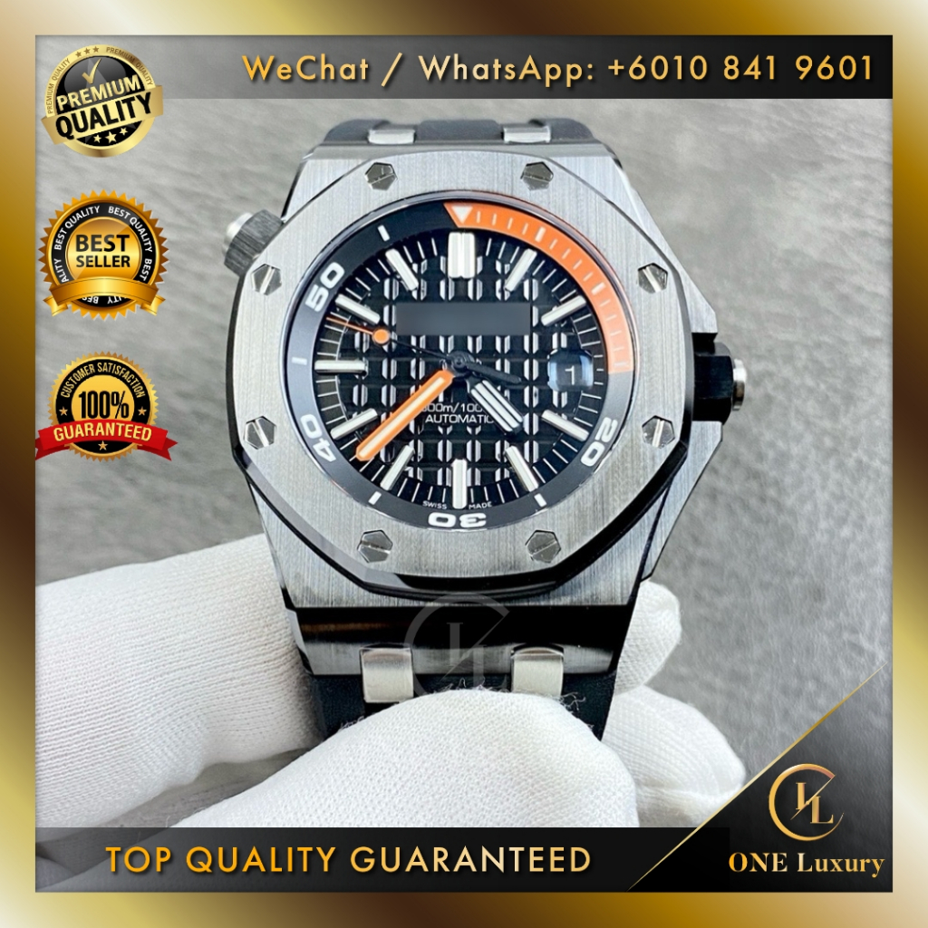 🔥SWISS TOP QUALITY🔥 ROYAL 0AK 0FFSH0RE 42MM 15707CE DIVER BLACK CERAMIC ...