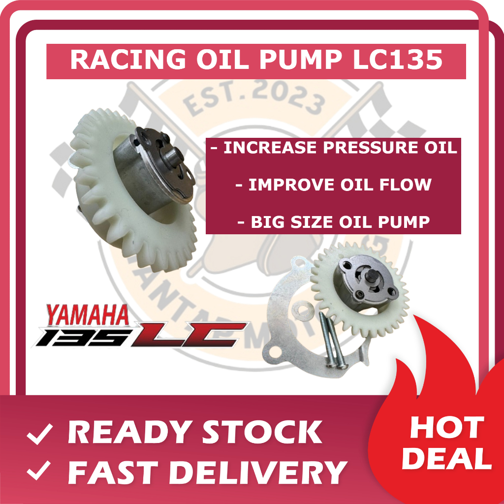 LC135 RACING OIL PUMP TEBAL TAMBAH BESAR PUMP MINYAK HITAM 135LC LC4S ...