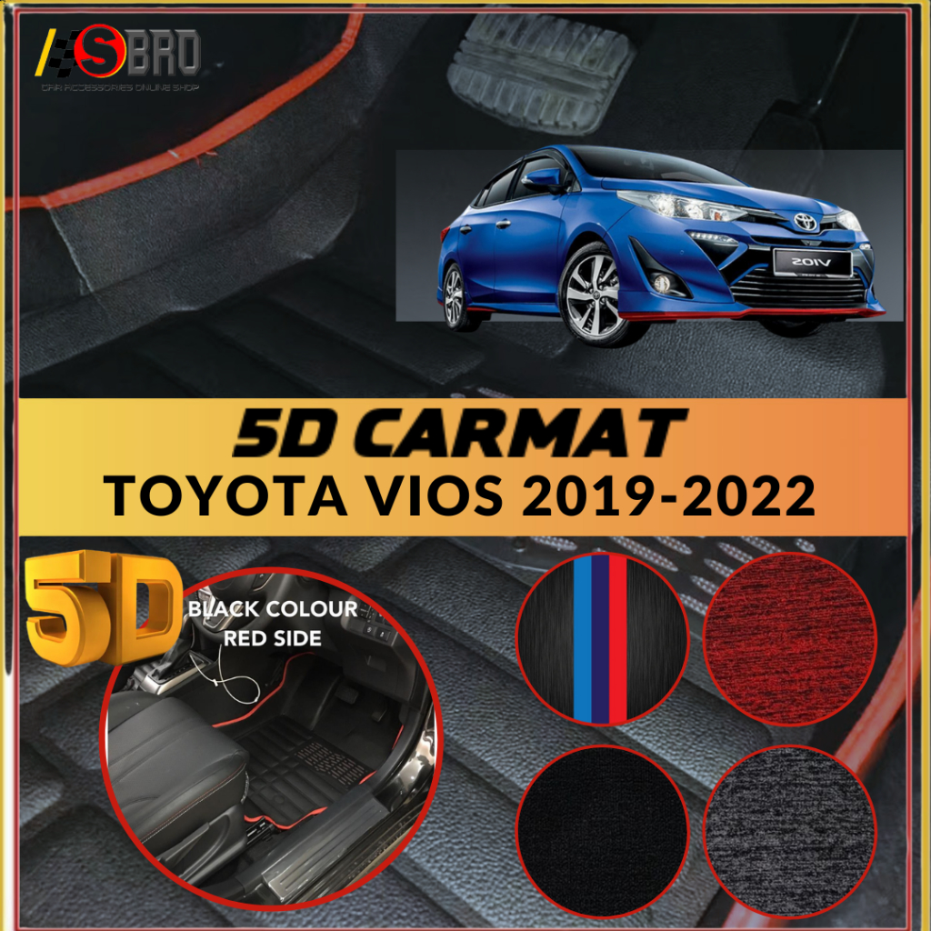 Toyota Vios 2019-2022 5D Carpet Car Mat Floor Mat OEM Karpet Car ...