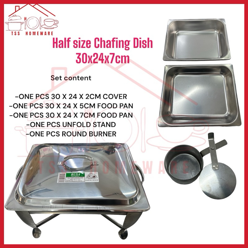 S/STEEL HALF SIZE CHAFING DISH SET RUSA | Shopee Malaysia