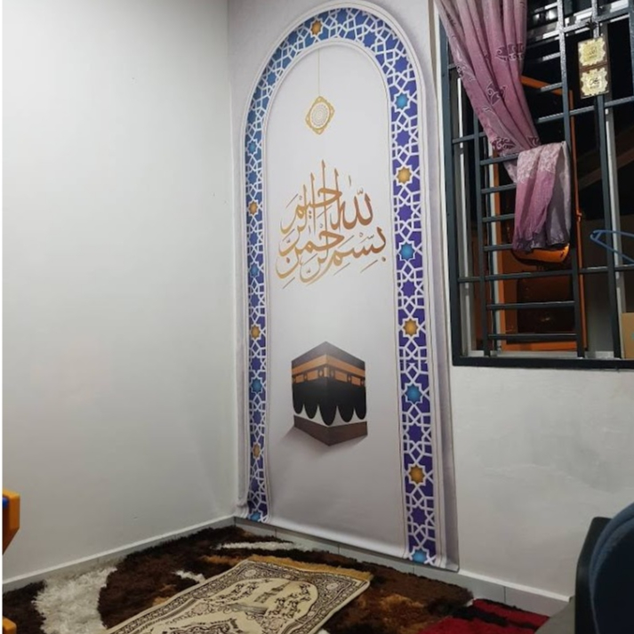Decor Mihrab Ruang Solat, Bilik Tidur, Ruang Tam Hiasan Islamic untuk ...