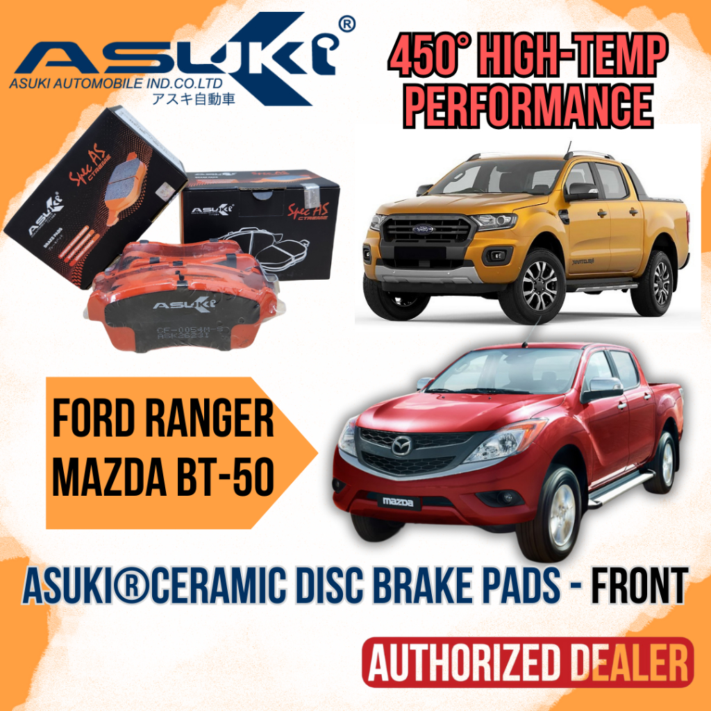 Ford Ranger XLT T6 T7 / Mazda BT50 - ASUKI *Ceramic* Brake Pad - Depan ...