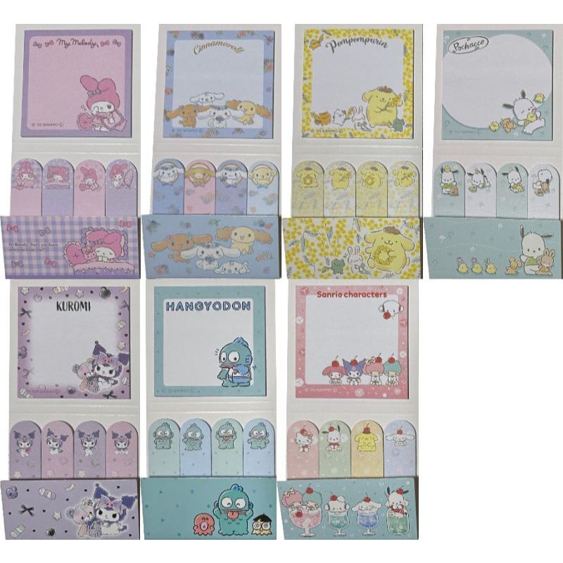 【Direct from Japan】Sanrio Sticky Pad Note Pad Set Index Tabs Flag Page ...