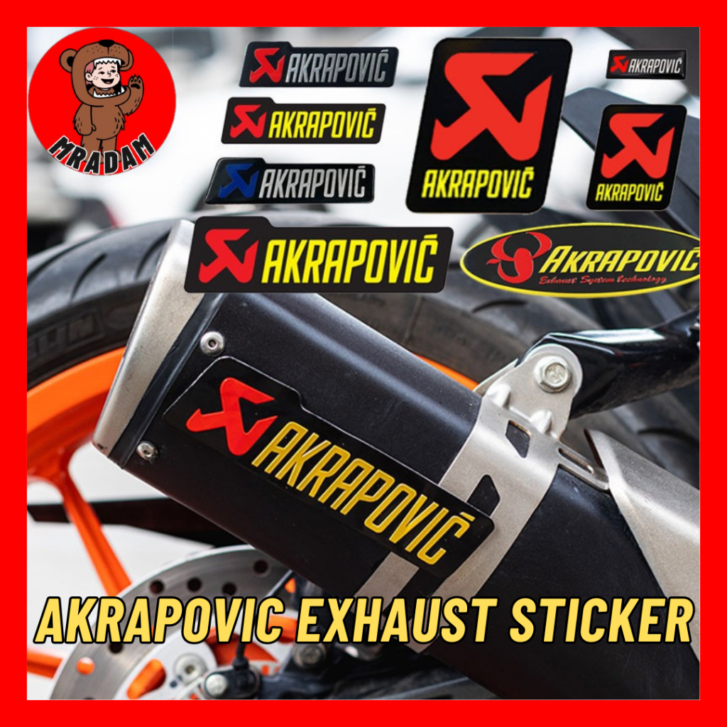 Akrapovic Exhaust Sticker / sticker ekzos - Heat Resistant Aluminium ...